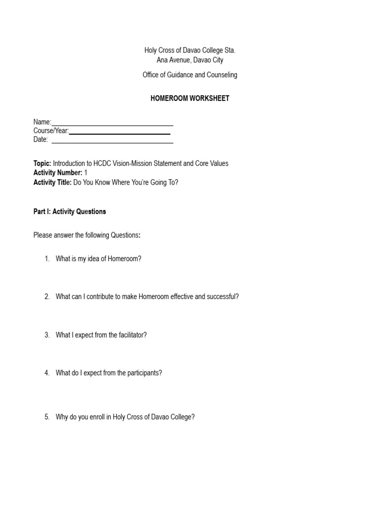 Activity 1 - Worksheet - Learning Evaluation | PDF