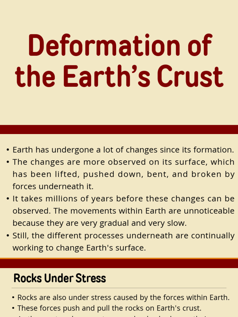 Deformation of The Earths Crust | PDF | Fault (Geology) | Seismology