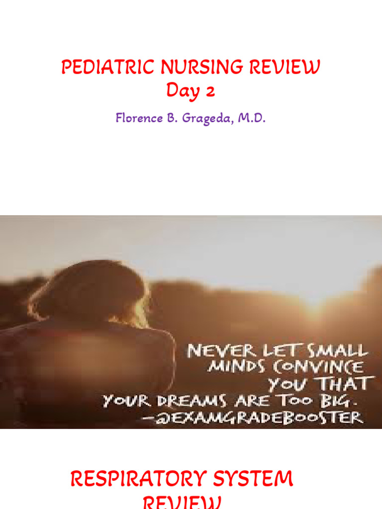 CA 1 Pediatric Day 2 | PDF | Respiratory System | Rectum
