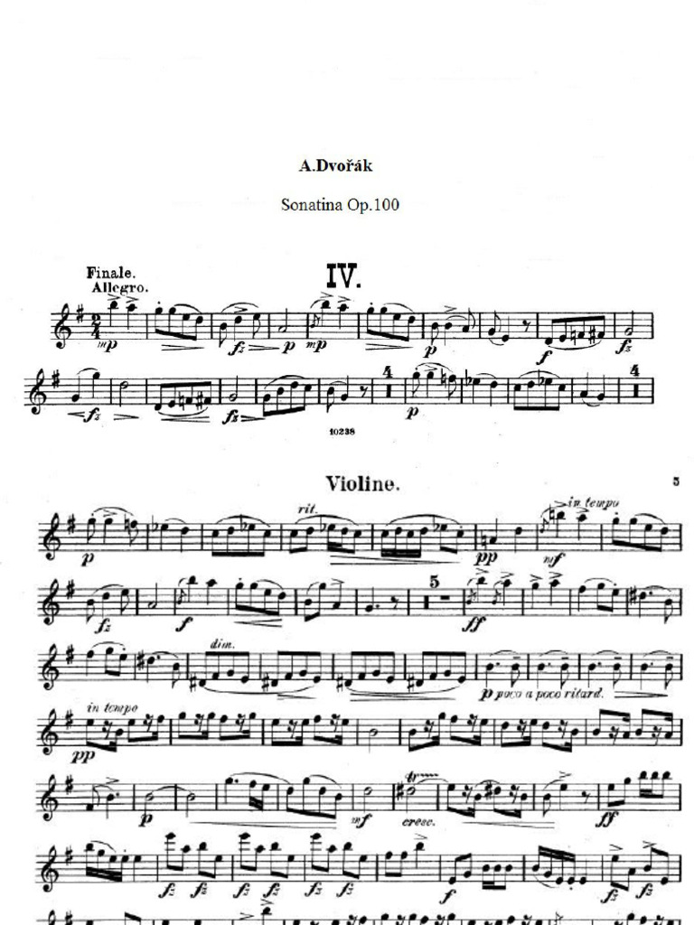 A 1 Dvorak Op.100 Finale | PDF