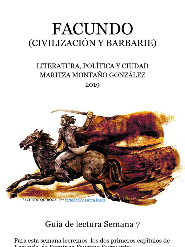 Guía de Lectura: Facundo de Sarmiento | PDF