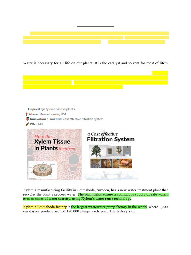 Xylem Mod 3 | PDF | Water Purification | Water
