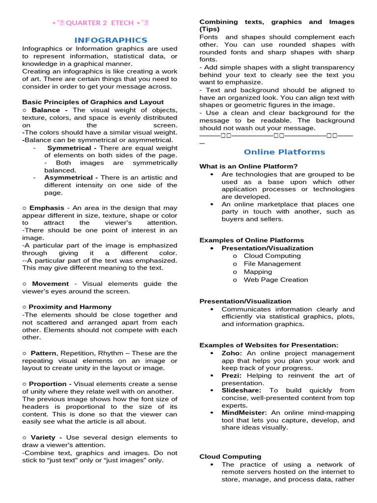 ETECH Reviewer 2 | PDF | World Wide Web | Internet & Web