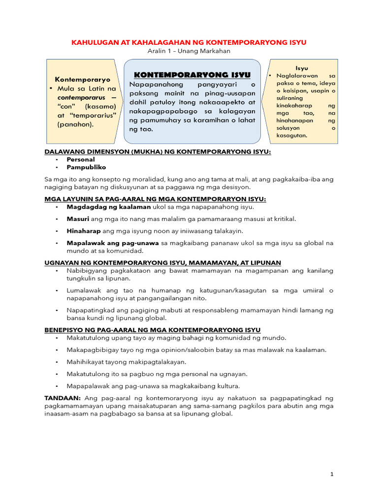 Kontemporaryong Isyu | PDF