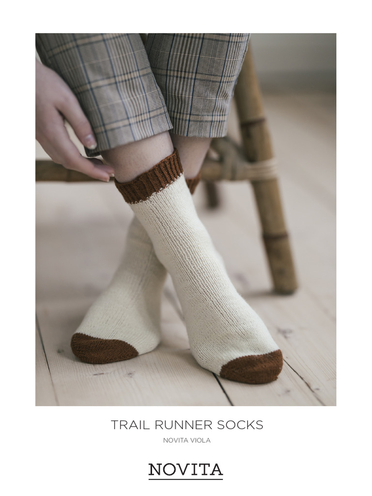 Novita Viola Trail Runner Socks Pattern | PDF