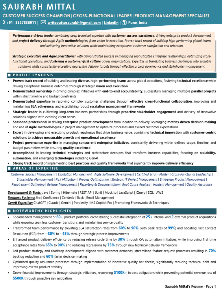 Resume_Saurabh_Mittal | PDF | Agile Software Development | Scrum (Software Development)