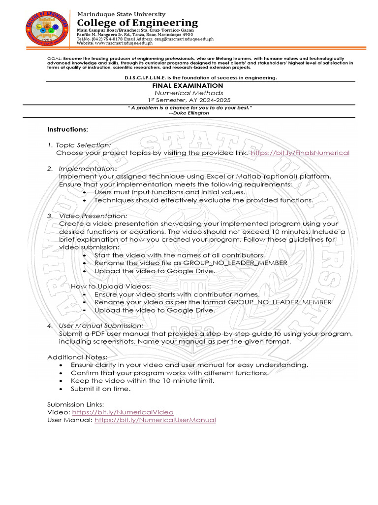 Numerical Methods Final Exam Version | PDF
