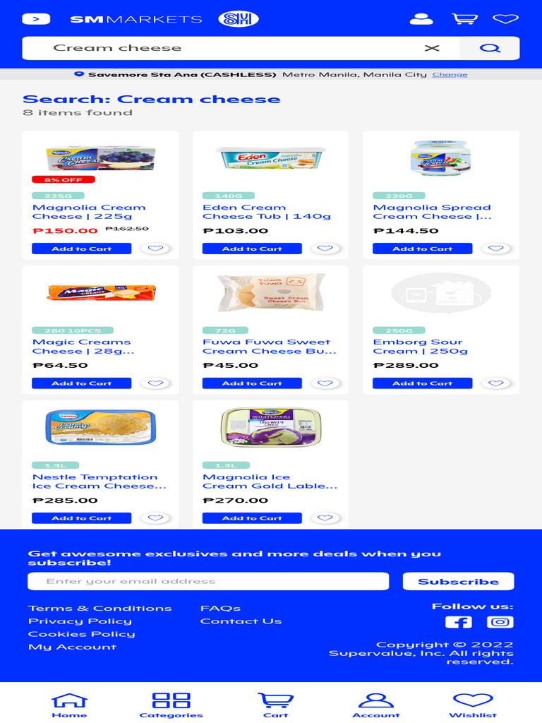 Cream Cheese - SM Markets | PDF