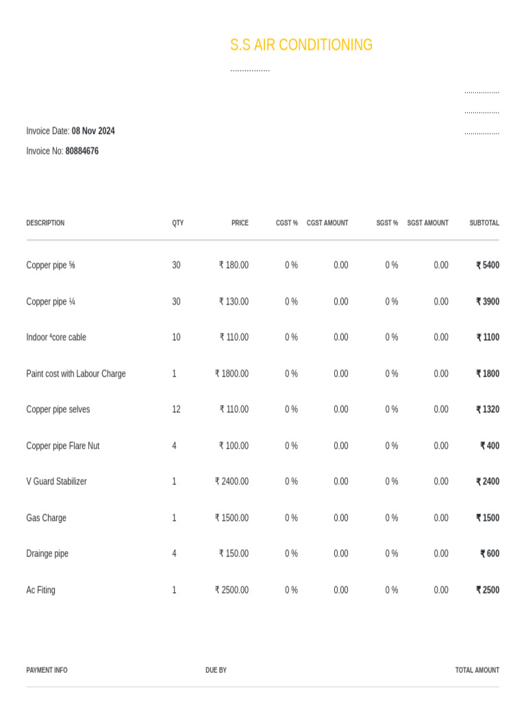General Bill Template 1 | PDF