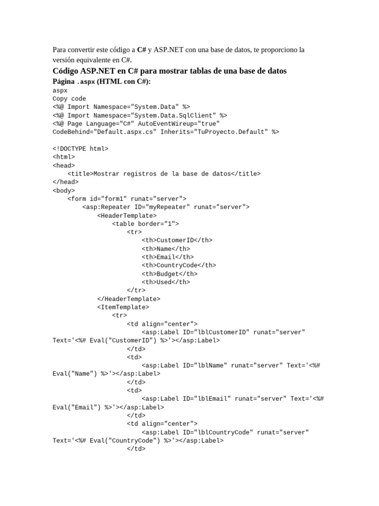 Sql_Server_c# | PDF | C Sharp (lenguaje de programación) | Servidor SQL de Microsoft
