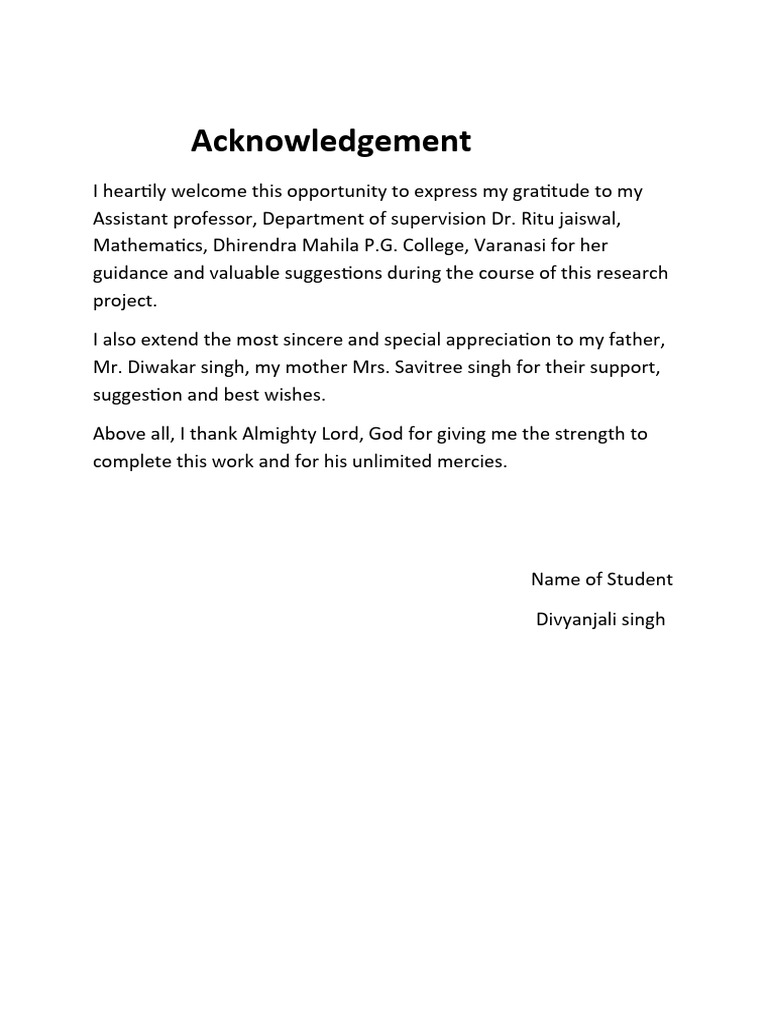 Acknowledgement | PDF
