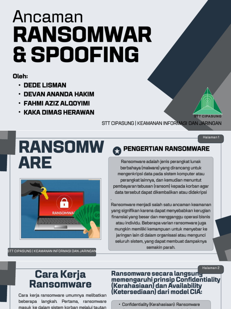 Ancaman Ransomware Dan Spoofing | PDF