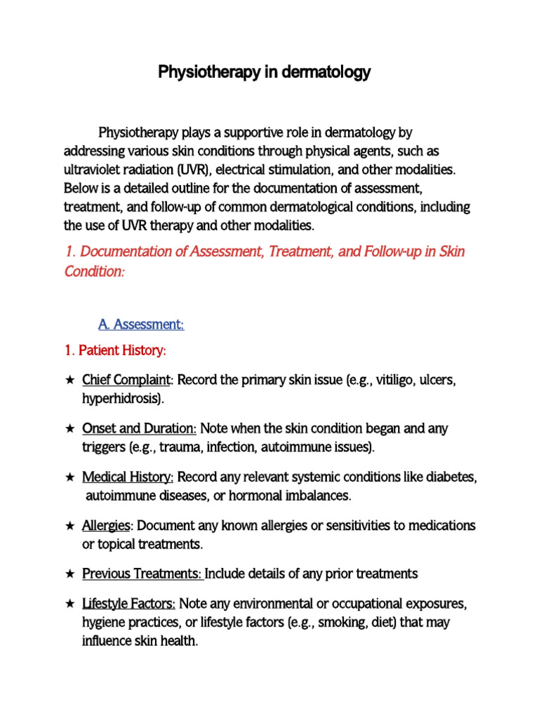 Physiotherapy in Dermatology | PDF | Ultraviolet | Clinical Medicine