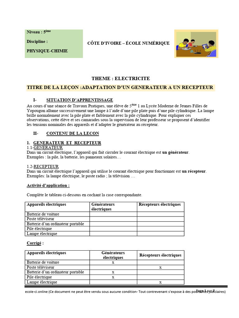 HTTPS:/WWW - Fomesoutra.com/cours/secondaire/5eme/cours de Physique Chim | PDF