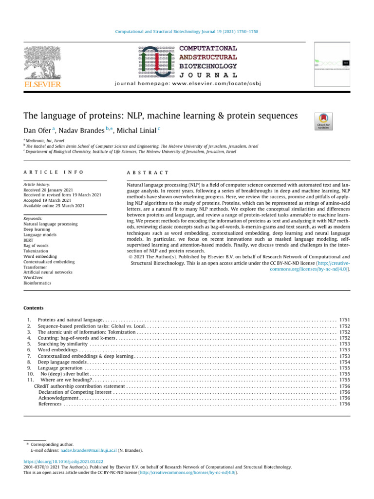 The Language Of Proteins Nlp Machine Learning And Protein Sequences