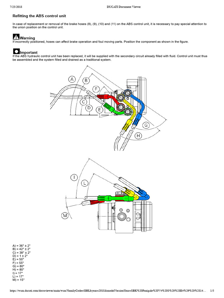 Refitting ABS Control Unit Guide | PDF | Anti Lock Braking System | Screw