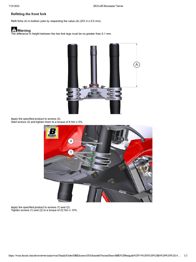 Refitting The Front Fork | PDF