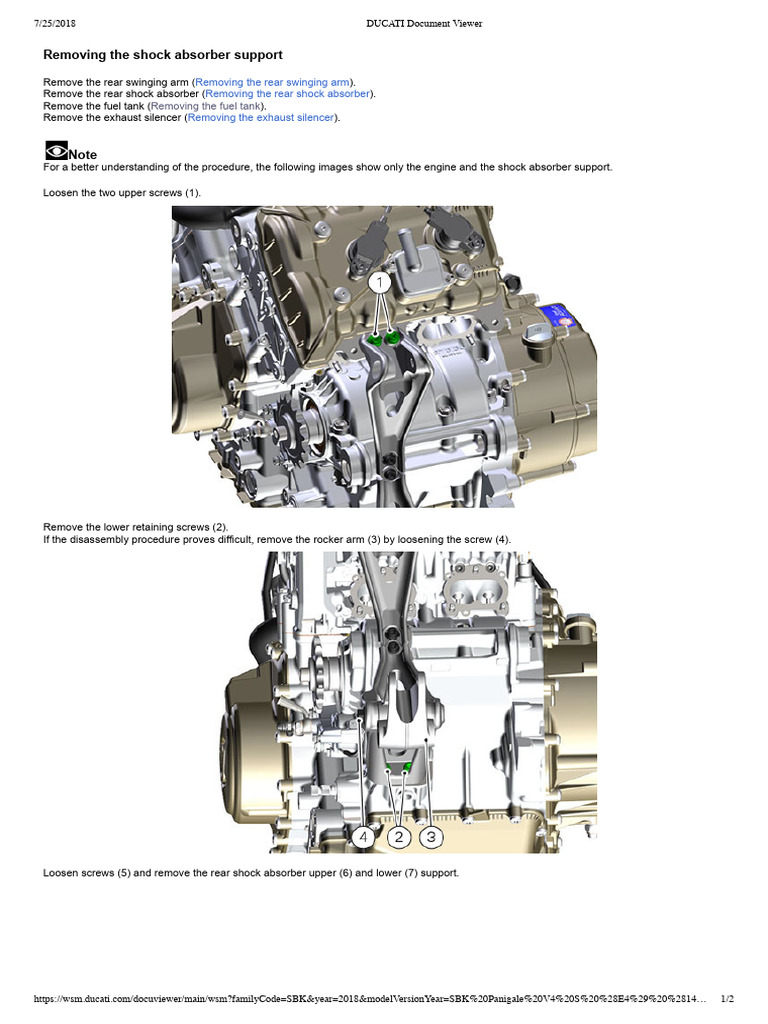 Ducati Panigale V4S Shock Absorber Guide | PDF