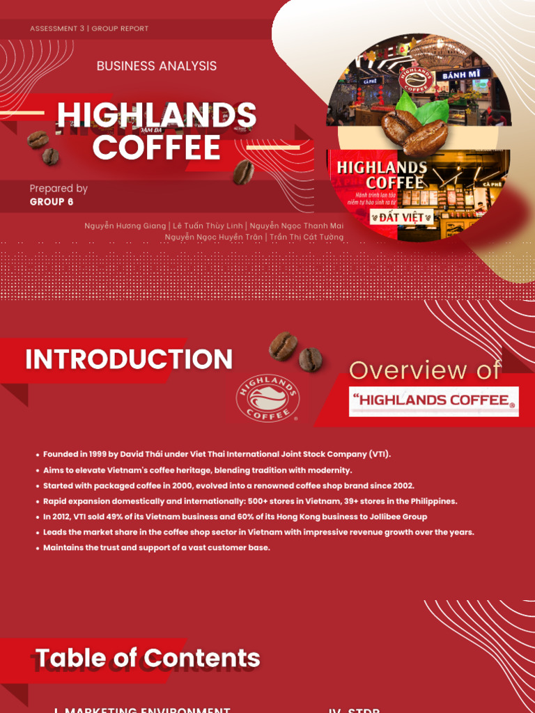 Highlands Coffee Business Analysis | PDF | Coffee | Brand