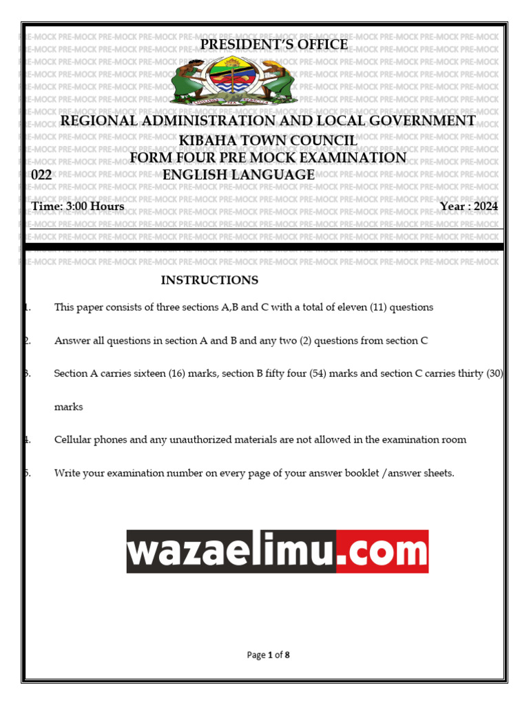 English Form 4 Pre Mock | PDF | Television | Videocassette Recorder