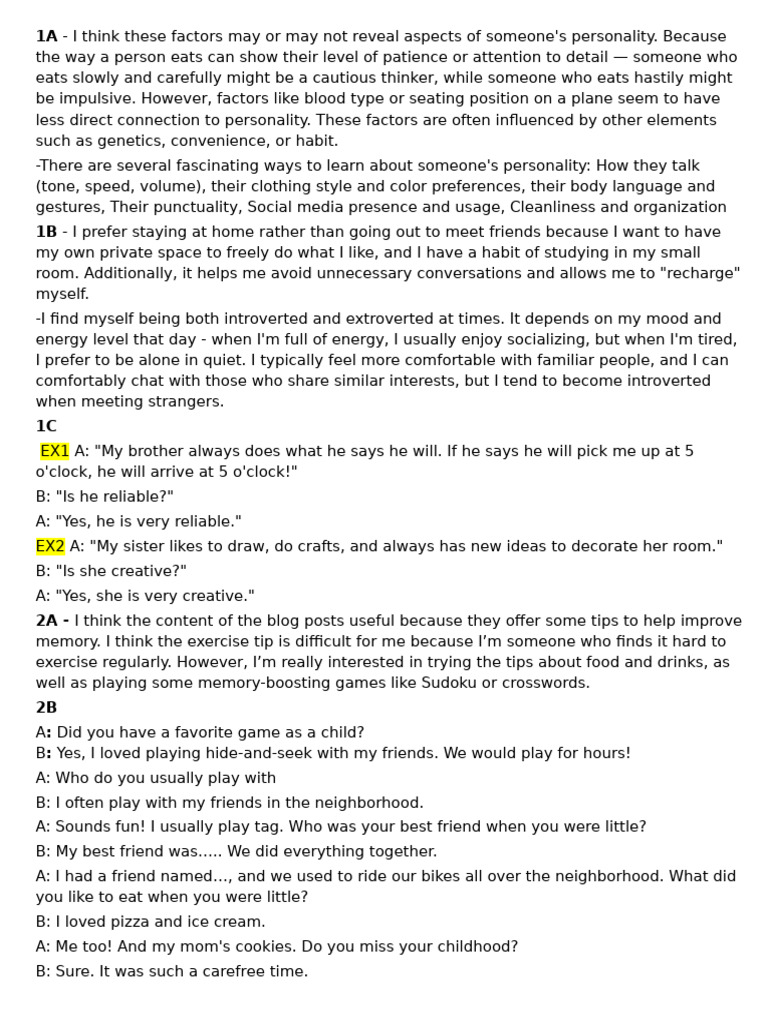 Speaking | PDF | Extraversion And Introversion | Foods