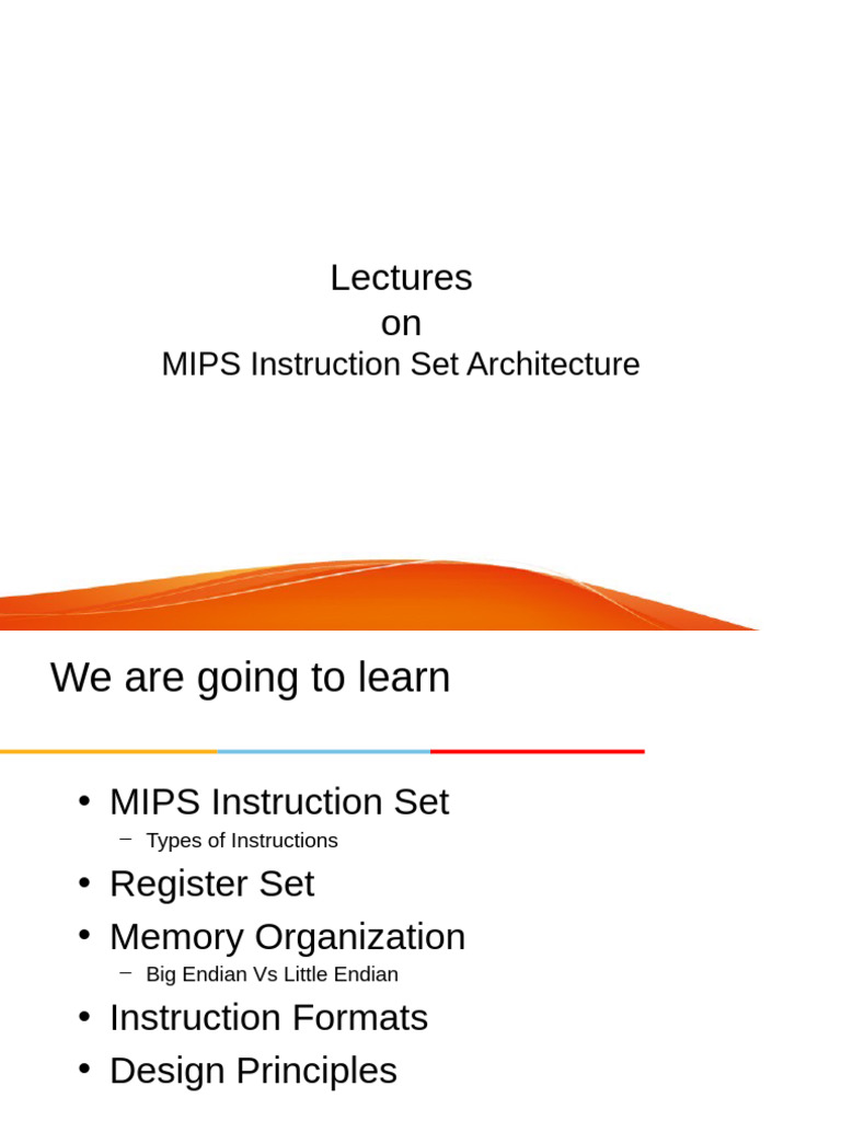 Lecture 6 - 10 - On - MIPS - ISA | PDF | Bit | Computer Data