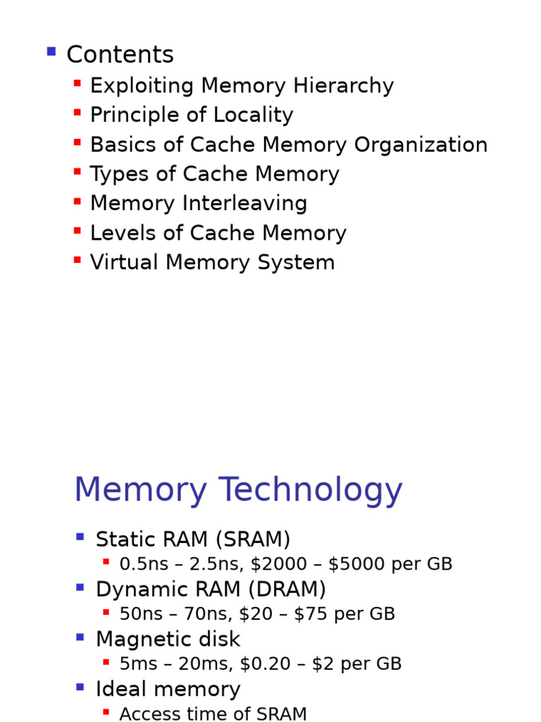 Memory - System - Cache - Memory and Virtual Memory | PDF | Random Access Memory | Cpu Cache