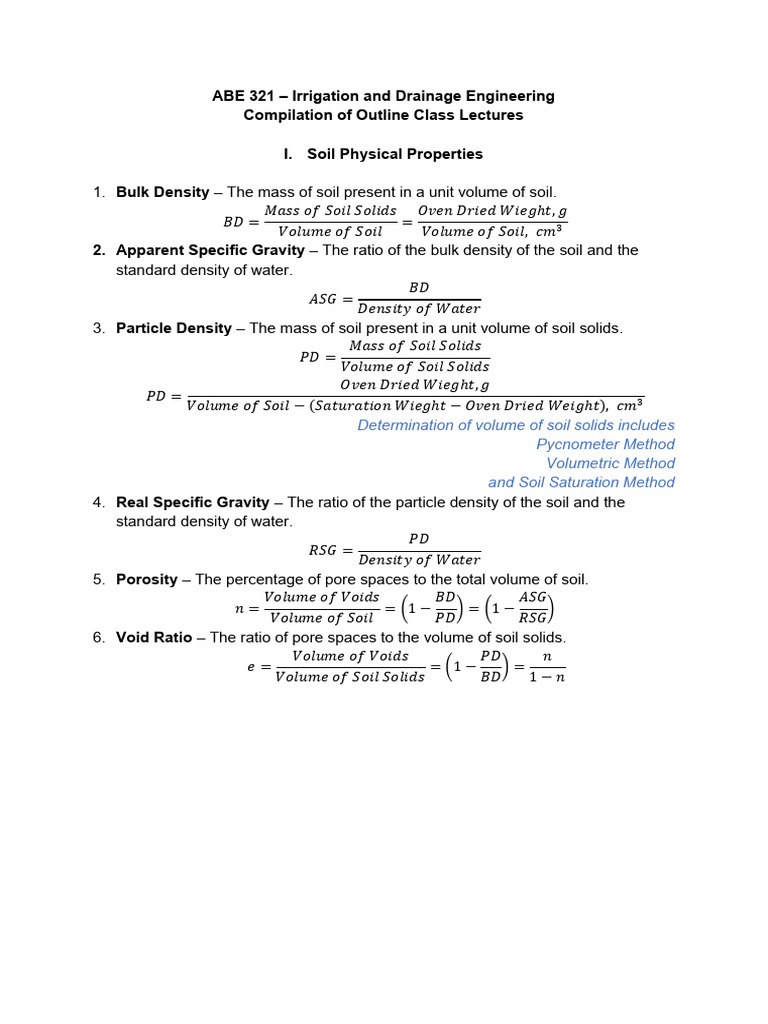 ABE 321 Lecture Outline 1 | PDF
