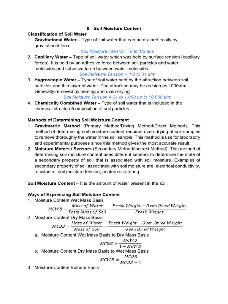 ABE 321 Lecture Outline 2 | PDF | Soil | Earth Sciences