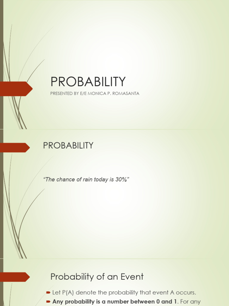 TOPIC 2 Rules of Probability EE2A | PDF | Probability | Probability Theory