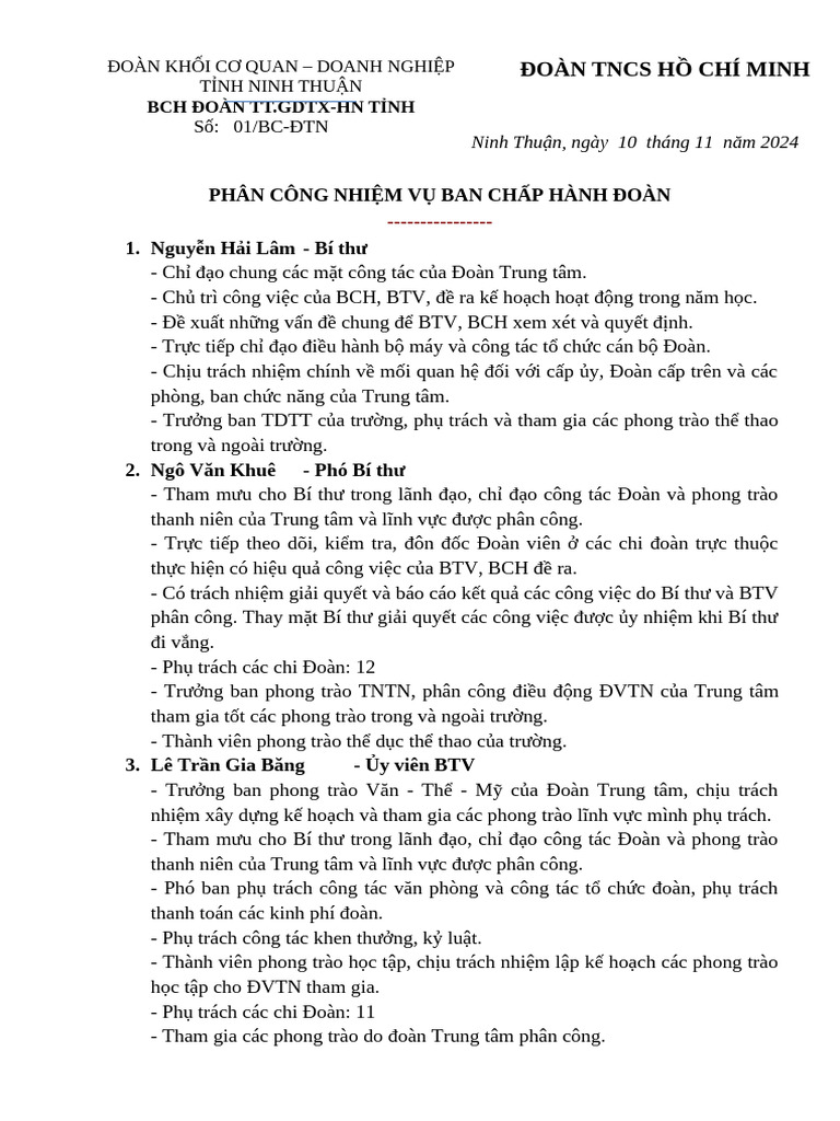Phan Cong Nhiem Vu 24-25 | PDF