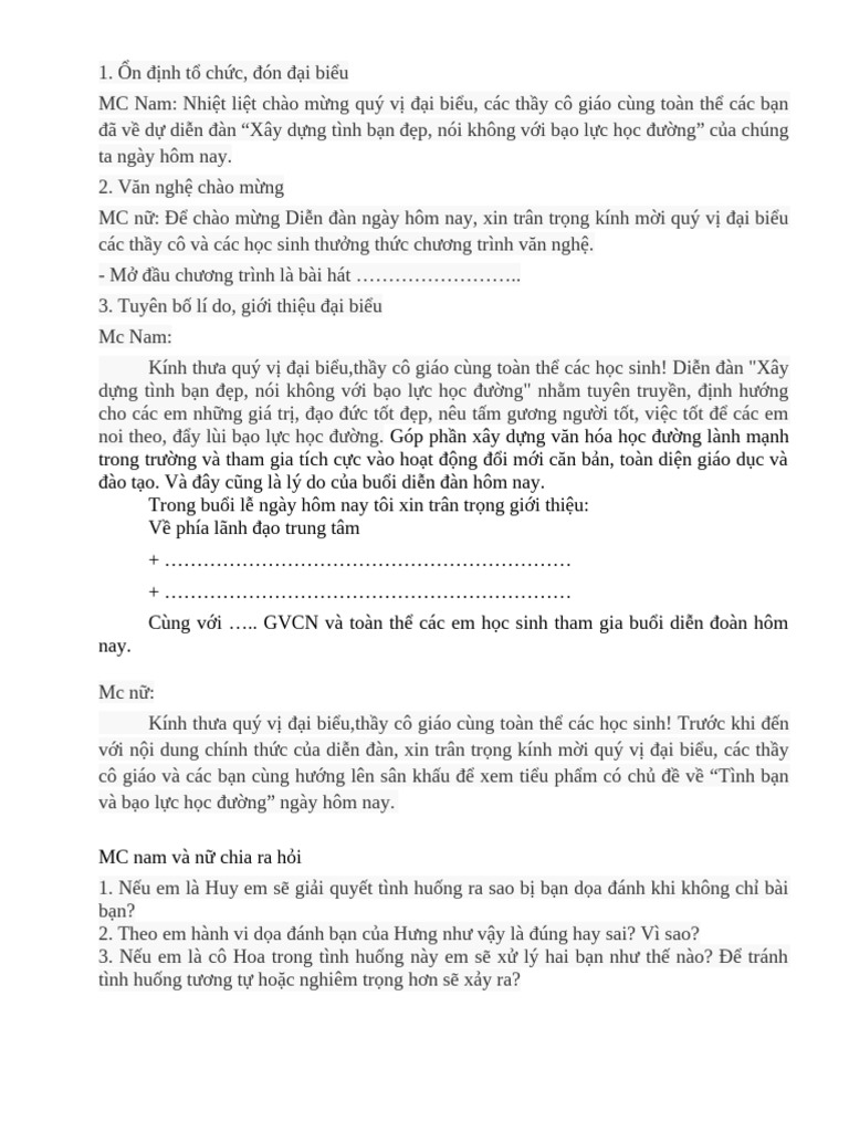 Loi Dan Bao Luc Hoc Duong 23-24 | PDF