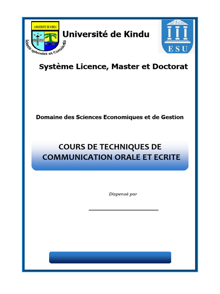 Cours de Techniques de Communication Bac1 - 095650 - 073311 | PDF | Verbe | Phrase