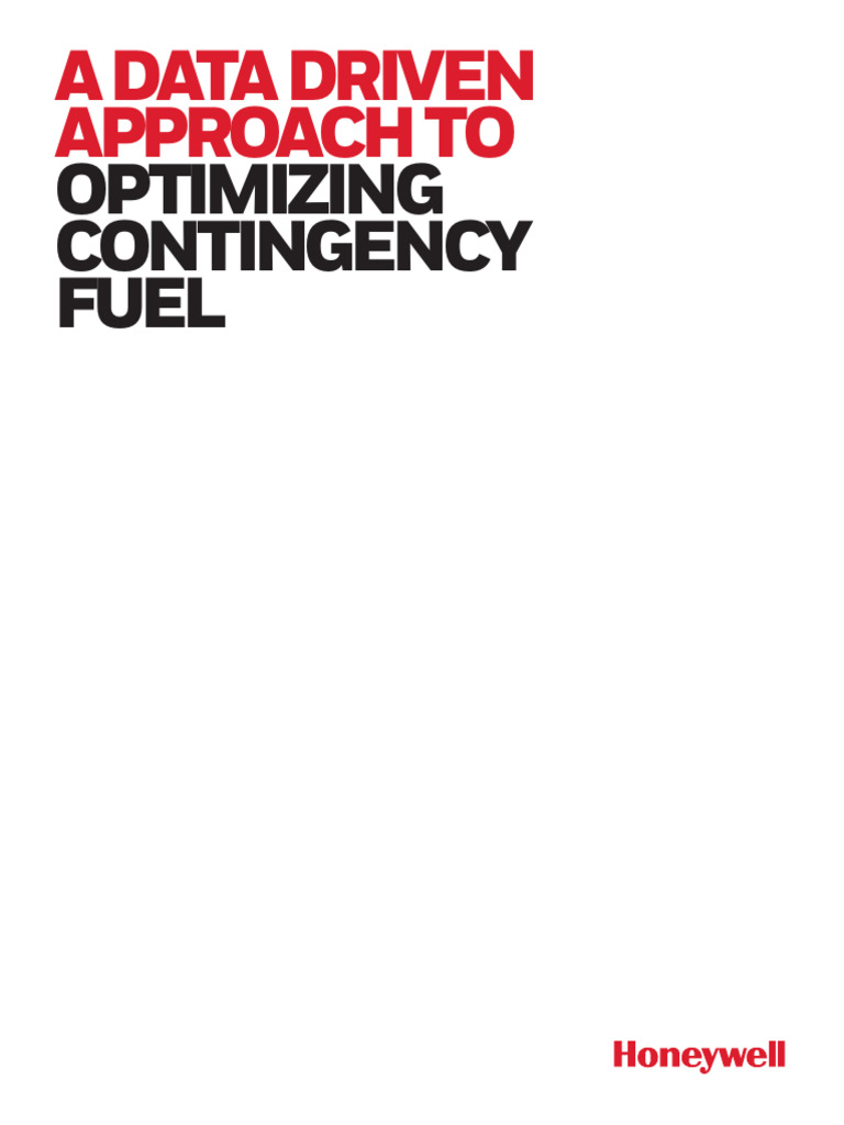 Optimizing Contingency Fuel: A Data Driven Approach To | PDF | Airport