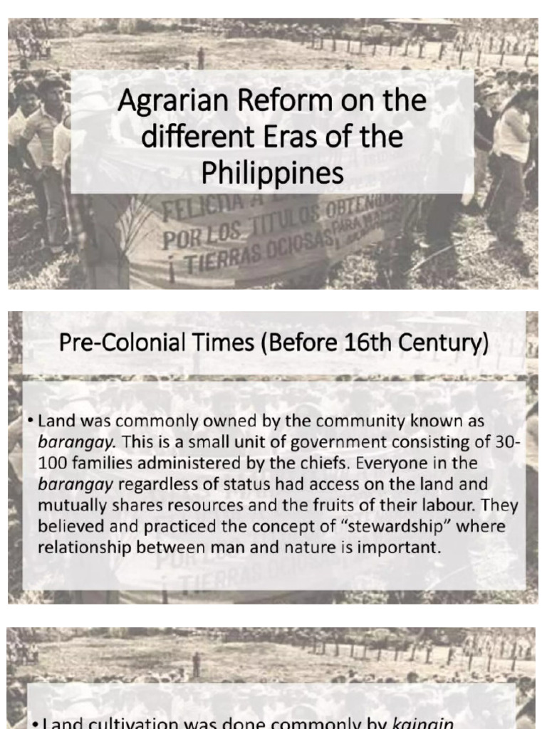 Agrarian Reform | PDF | Leasehold Estate | Corazon Aquino