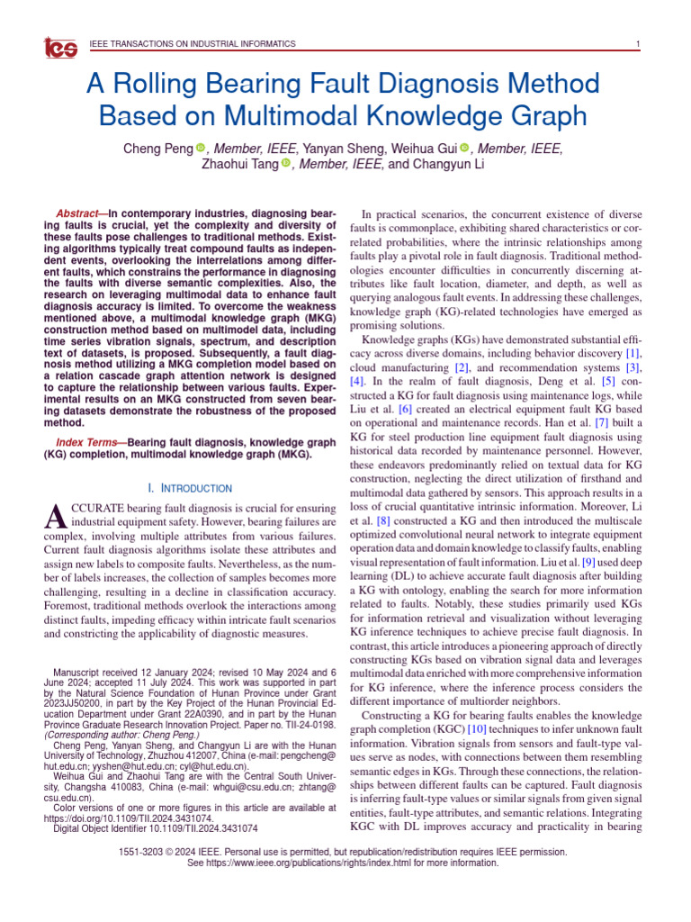 Peng-2024-A Rolling Bearing Fault Diagnosis Me | PDF | Information | Tensor