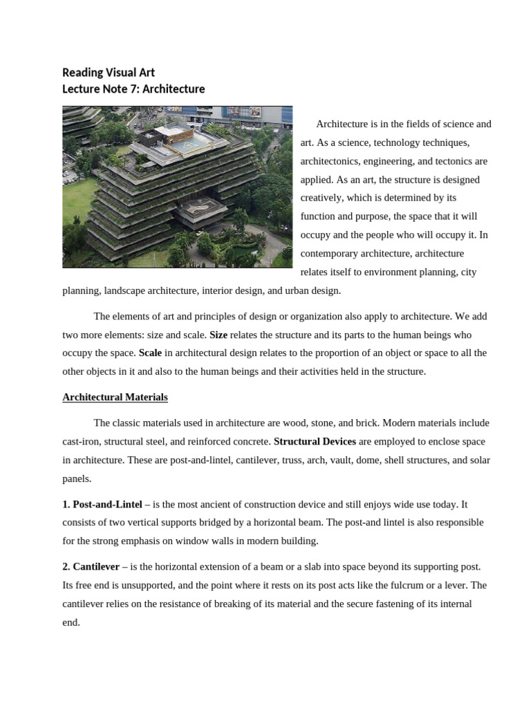 Lecture Note 7 Architecture | PDF | Dome | Vault (Architecture)