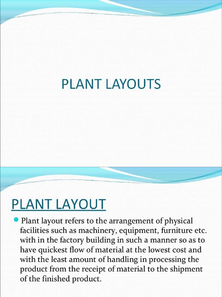 Plant Layout PPT by Me | PDF