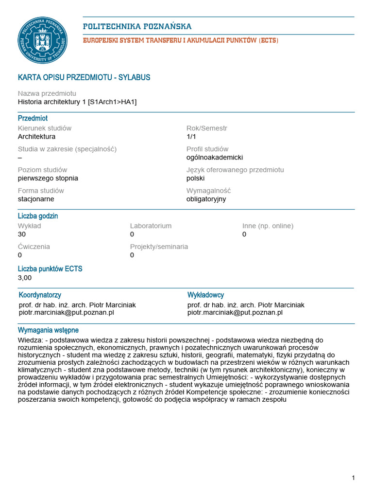 Historia Architektury 1 (HA1) | PDF