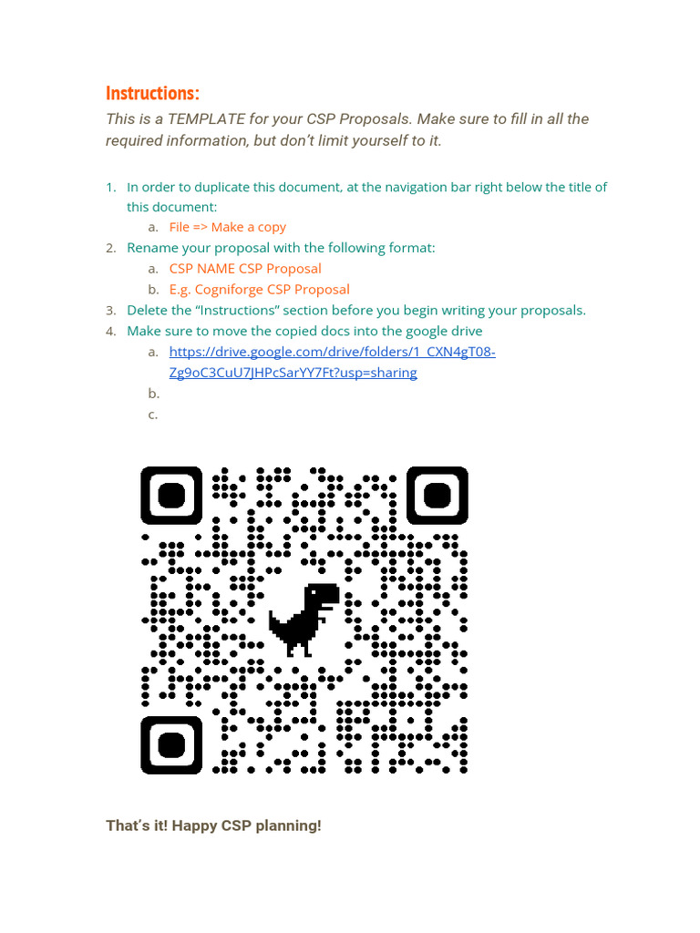 CSP Proposal Template - Team 12 | PDF
