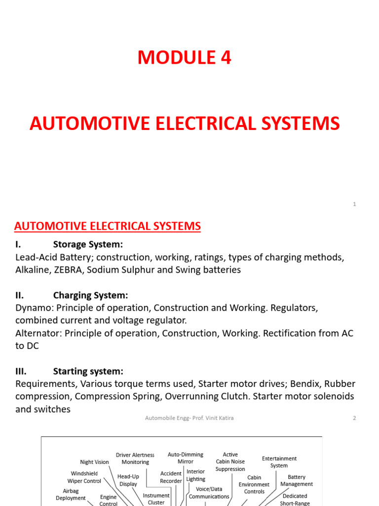 Automotive Electrical Systems Overview | PDF | Lithium Ion Battery ...