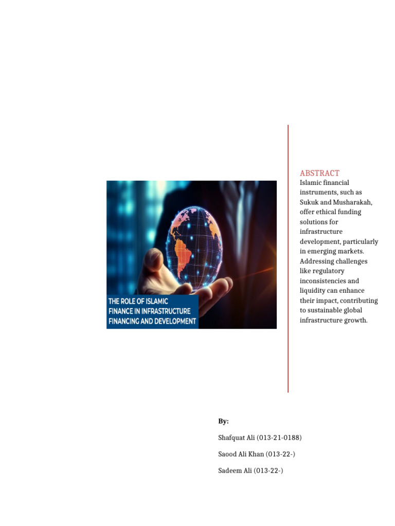 Islamic Financial Instruments in Infrastructure Development | PDF ...