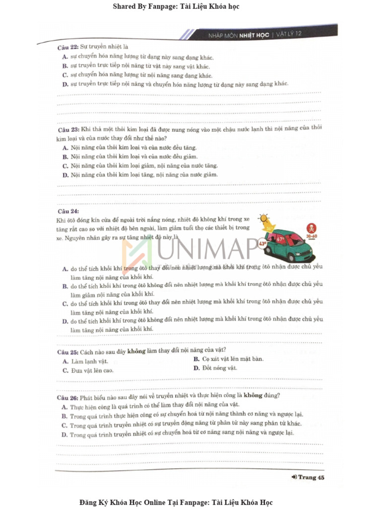 Ebook Nhập Môn Nhiệt Học Vật Lý 12 - Chương Trình Mới 2K7 (Thầy Vũ Ngọc Anh) -50-65 | PDF