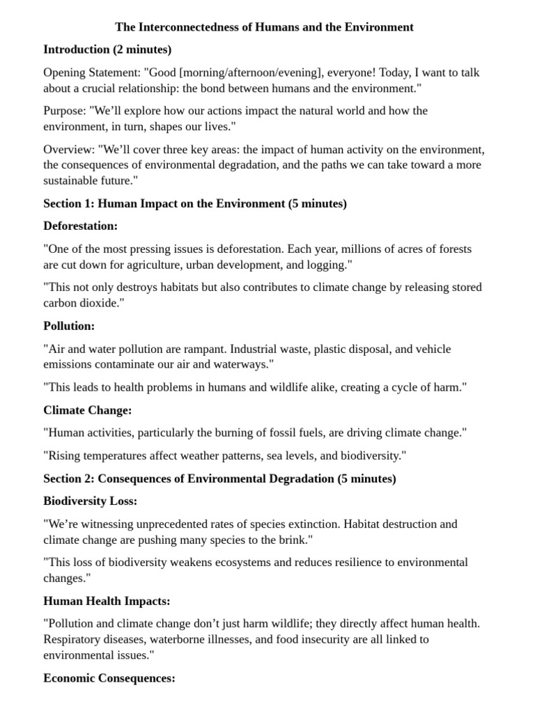 PROJECT | PDF | Sustainability | Human Impact On The Environment