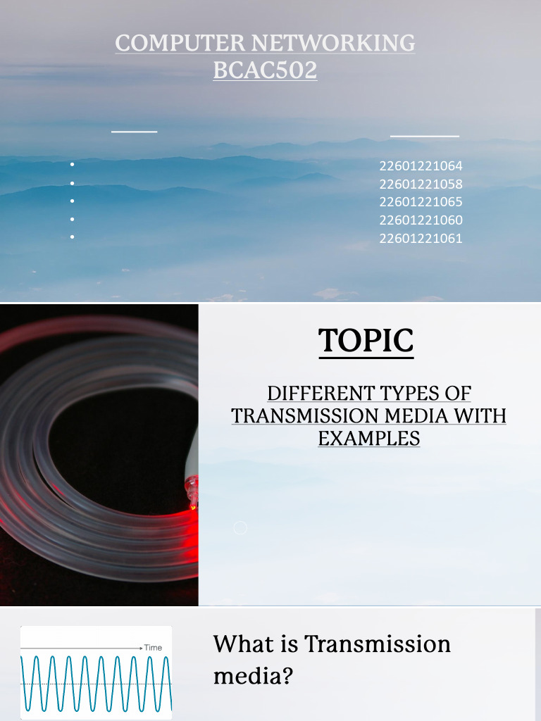 Different Type of Transmition Meadia PPT Presentaion | PDF ...