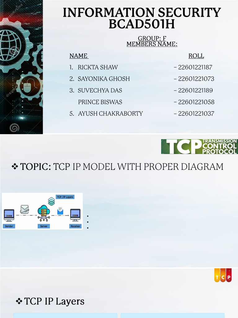Tcp model presentaion | PDF | Internet Protocol Suite | Computer Network