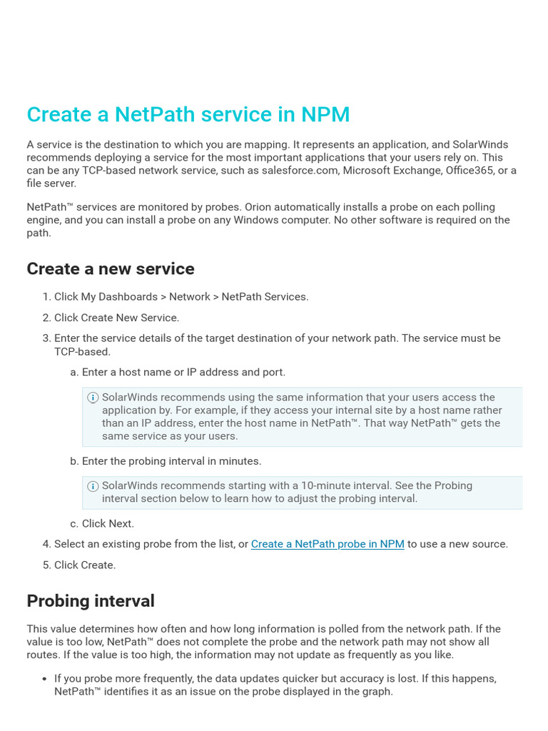 Create A NetPath Service in NPM | PDF | Computer Network | Information Technology