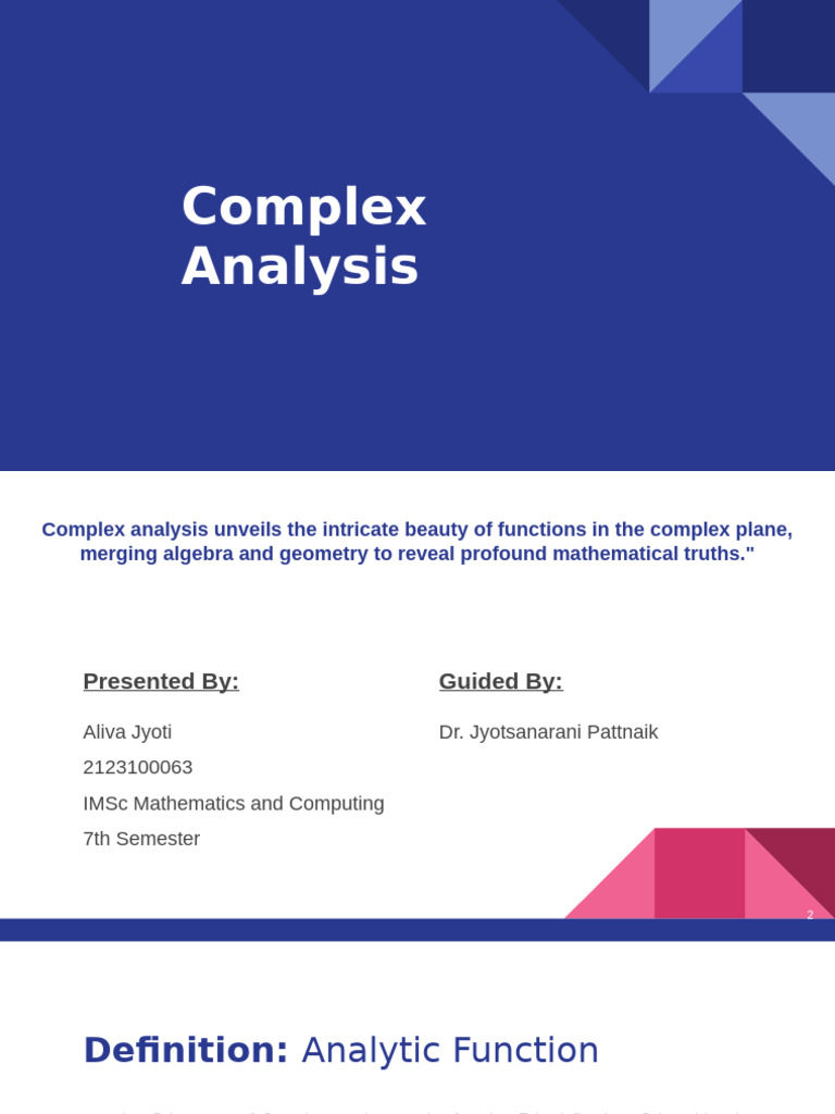 Complex Analysis | PDF