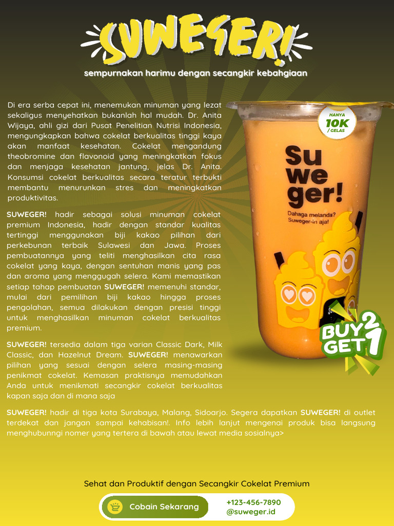 Hijau Dan Kuning Modern Kreatif Promosi Minuman Cerita Instagram ...