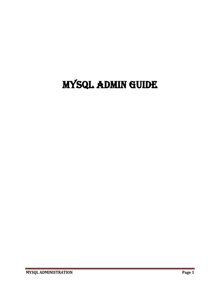 Mysql Guide | PDF | Database Index | Cache (Computing)